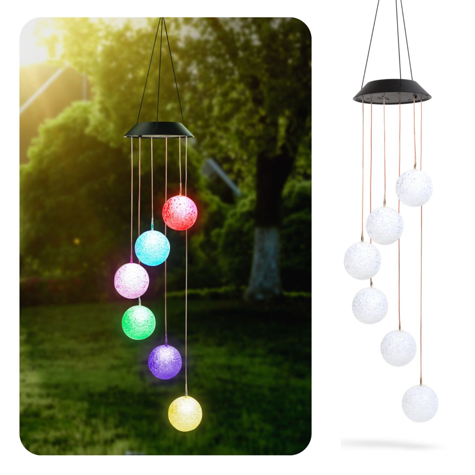 Rippuvad LED valgustid, päikesepatareiga - Ostupesa