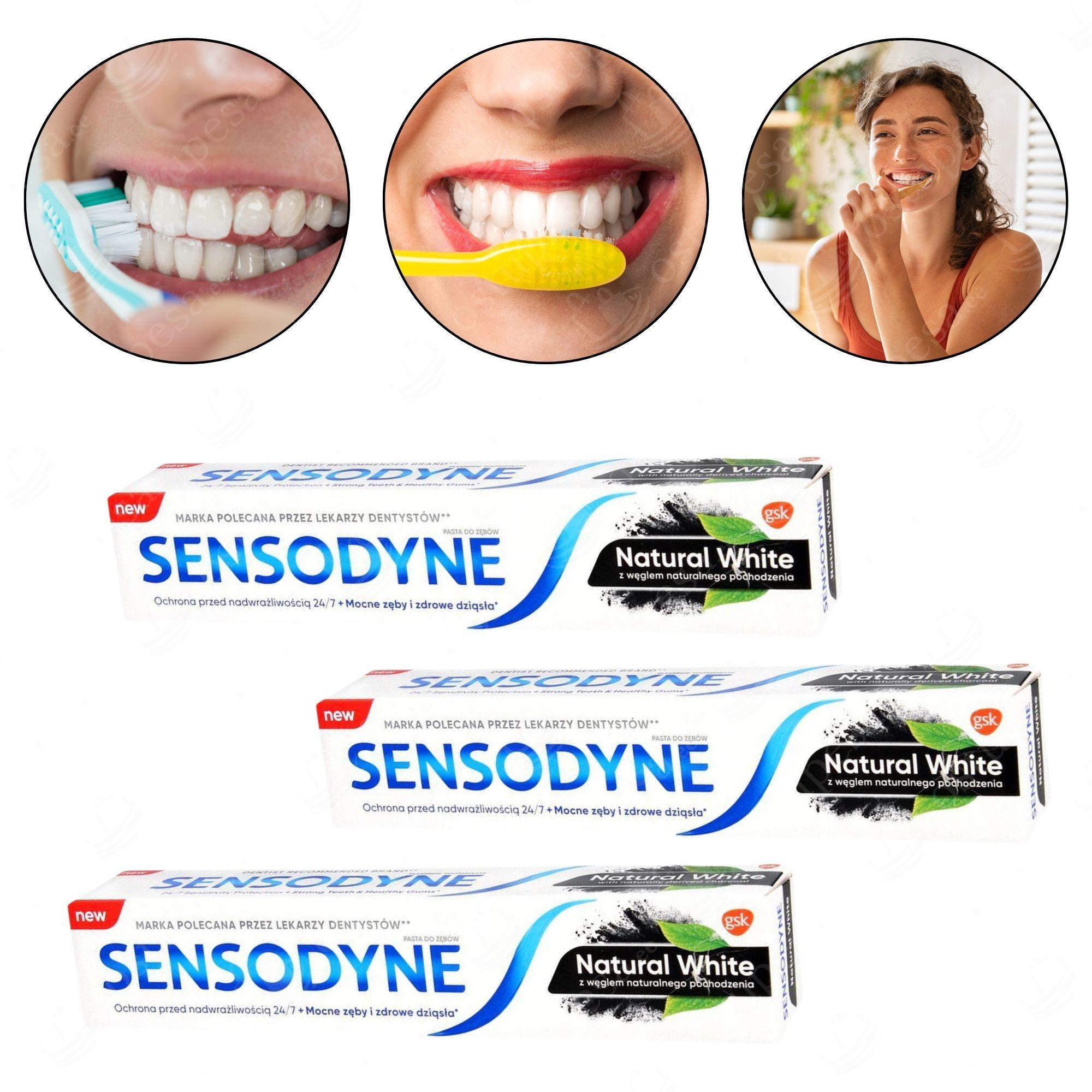 Hambapasta, Sensodyne Natural White, 75 ml, 3 tk komplektis - Ostupesa