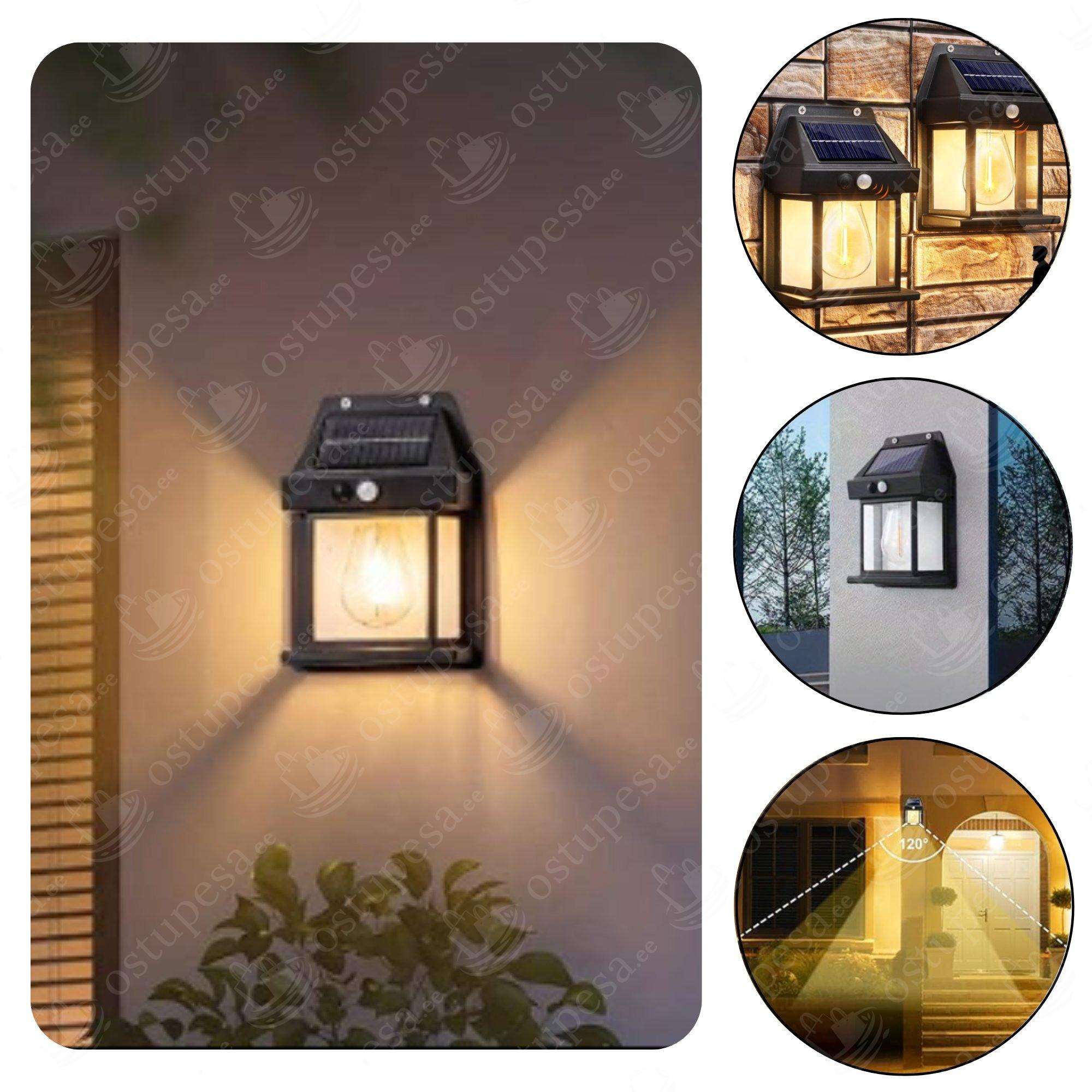 Liikumisanduriga valgusti õue, päikesepatareiga, 4 tk komplektis - Ostupesa